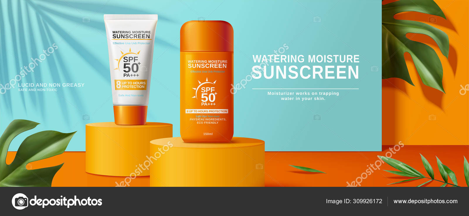 Summer sunscreen cream banner Stock Vector Image by ©HstrongART #309926172