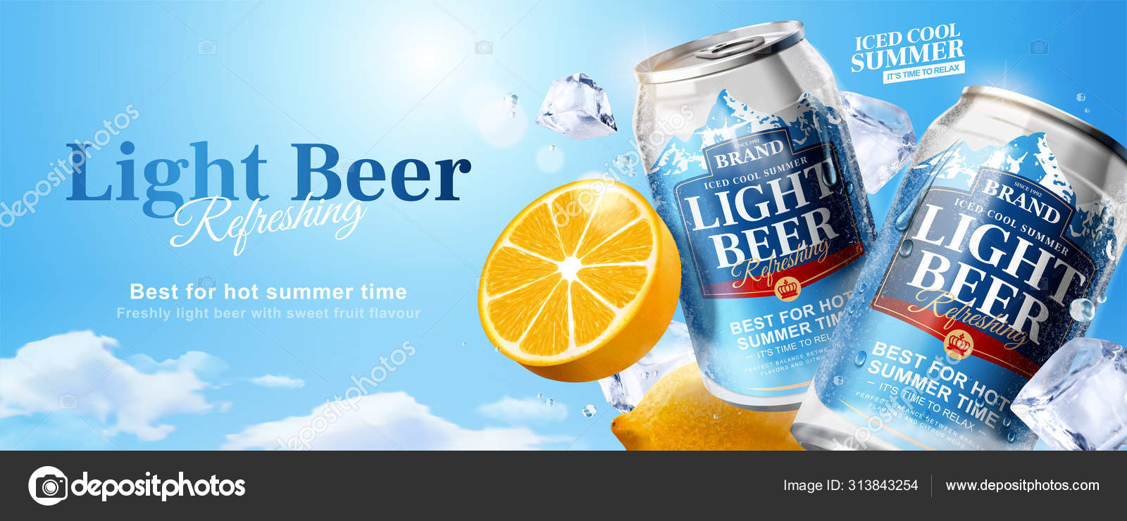 Iced cool light beer banner ads Stock Vector Image by ©HstrongART ...