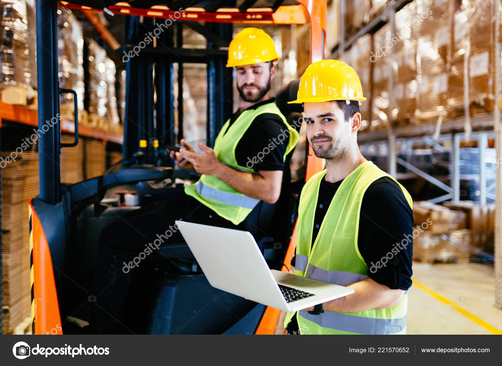 Logistics People Working Warehouse — Stock Photo © nd3000 #221570652