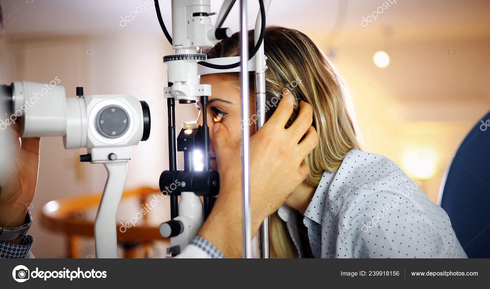 Ophthalmology Concept Patient Eye Vision Examination Eyesight ...