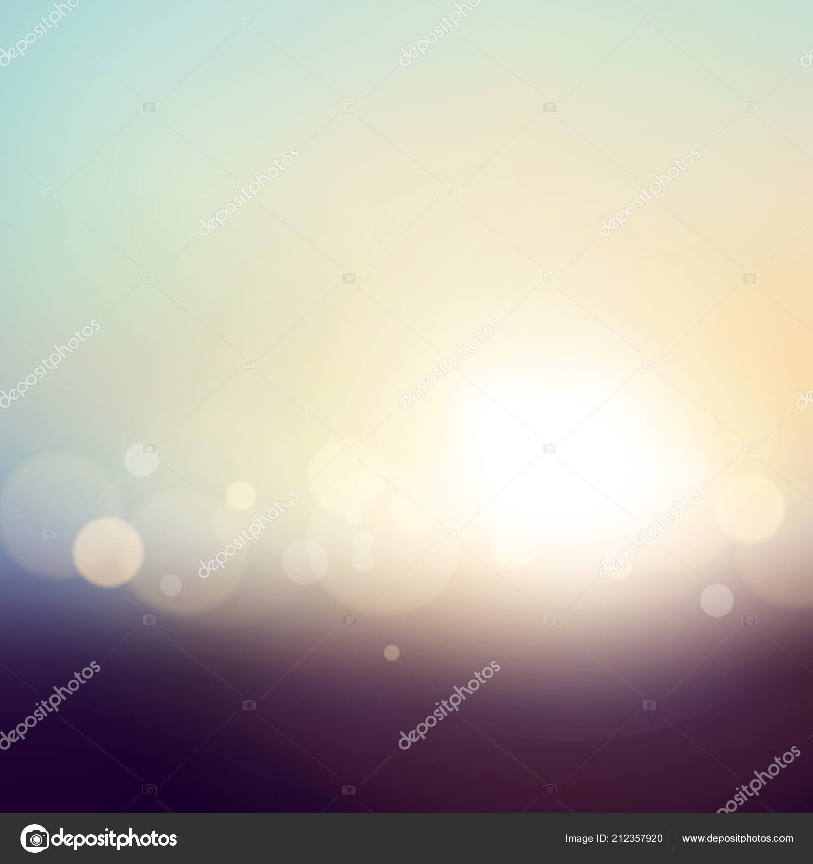 Blur Landscape Shining Sun Background Abstract Design Vector ...