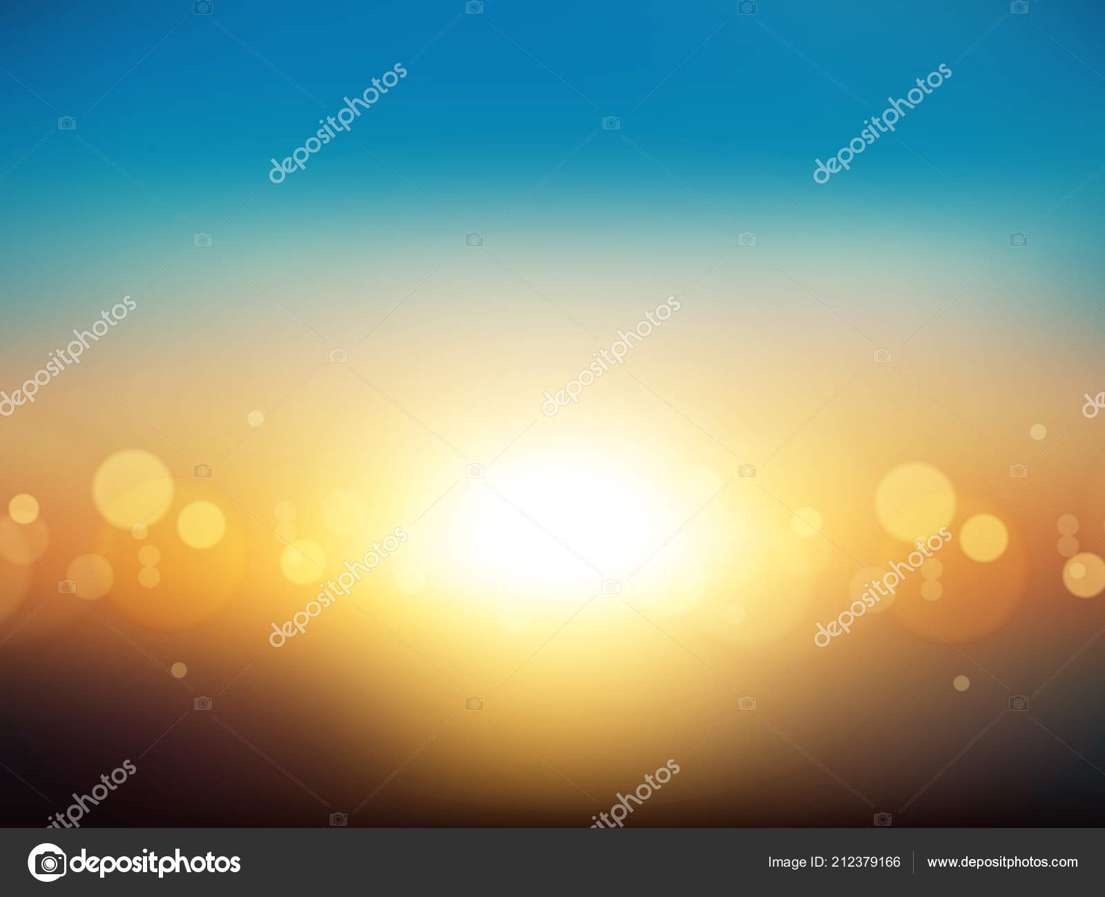 Blur Landscape Shining Sun Background Abstract Design Vector ...