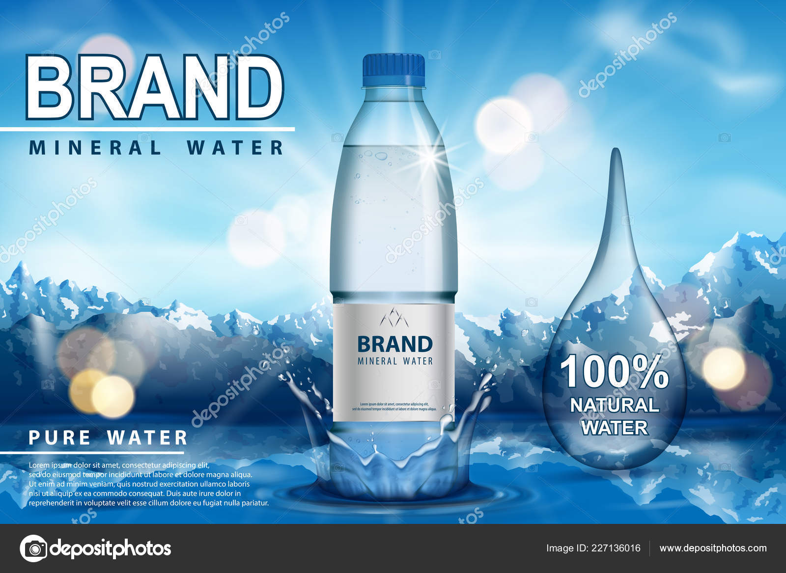 Bottled Water Logos With Mountains