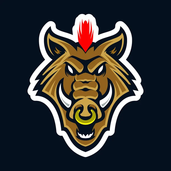 Wild hog head mascot Stock Vector Image by ©4ek #302455402