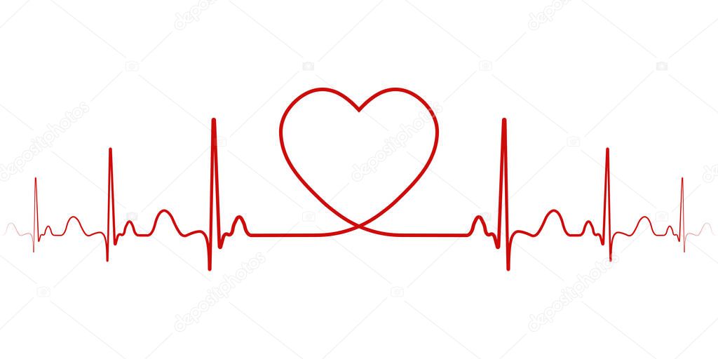 Linea Del Battito Cardiaco Con Cuore Donna Qualle Battito Cardiaco,