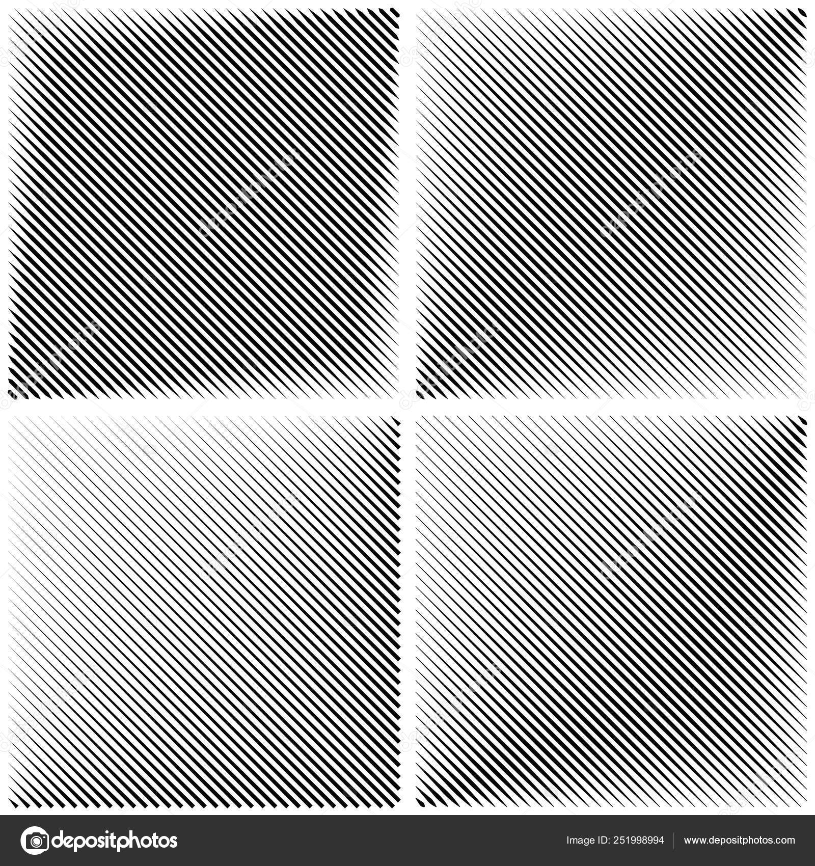 Set patterns diagonal stripe line, vector set of square background with ...
