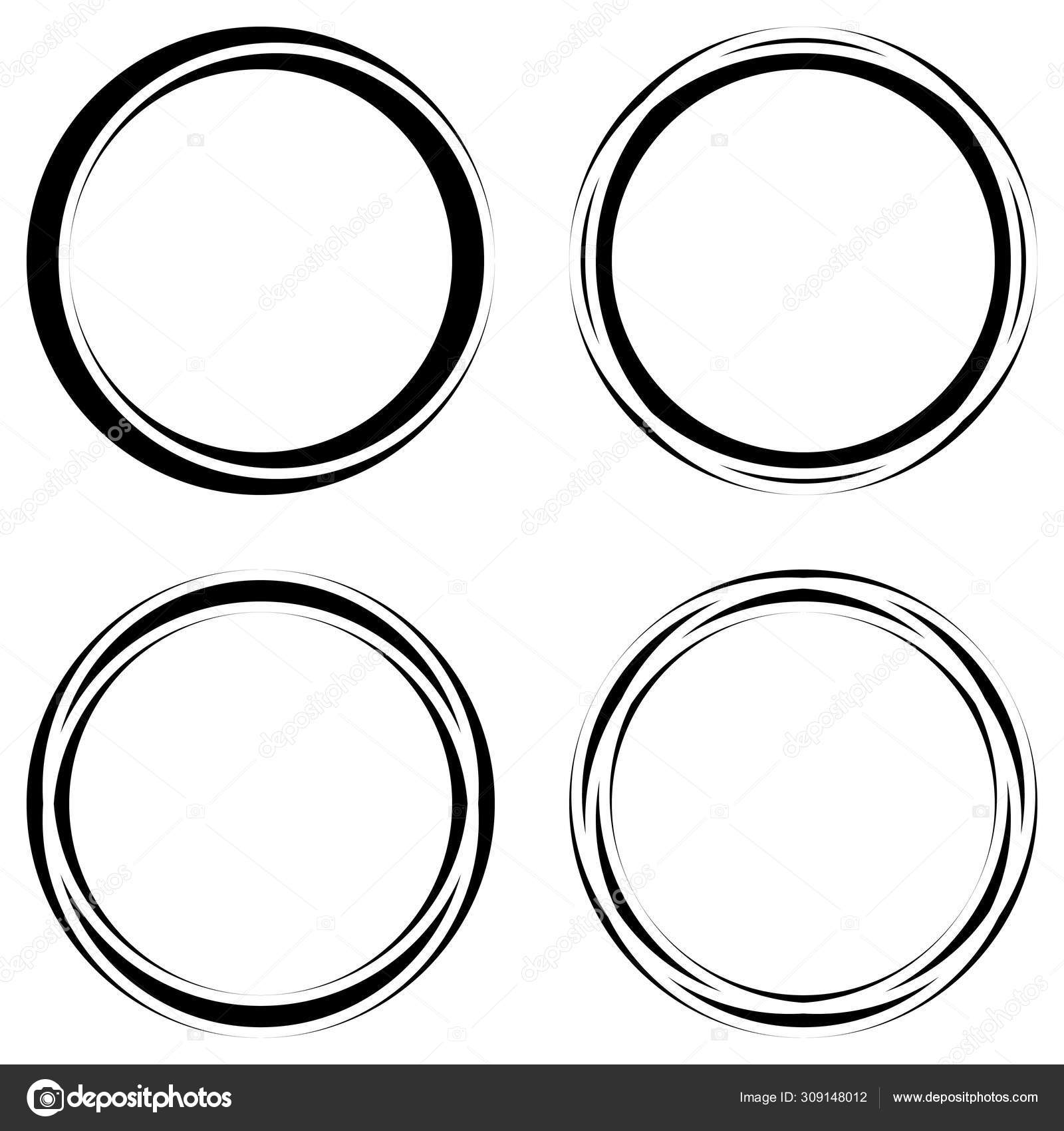 Set round logo frames with geometric pattern, vector round pattern for ...