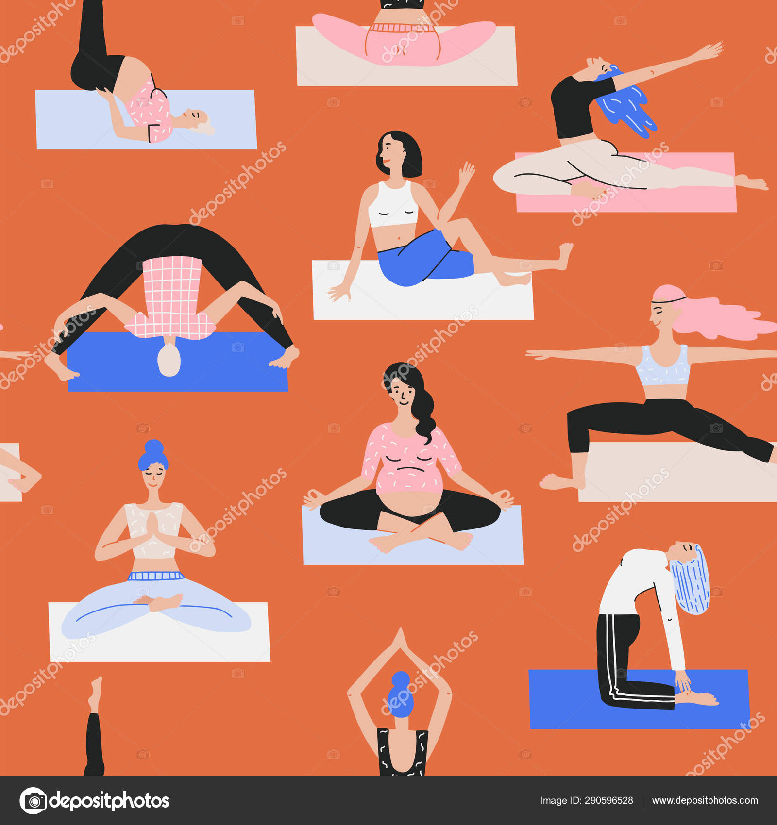 Cute illustration of people doing exercise. Stock Vector by ©bosotochka ...