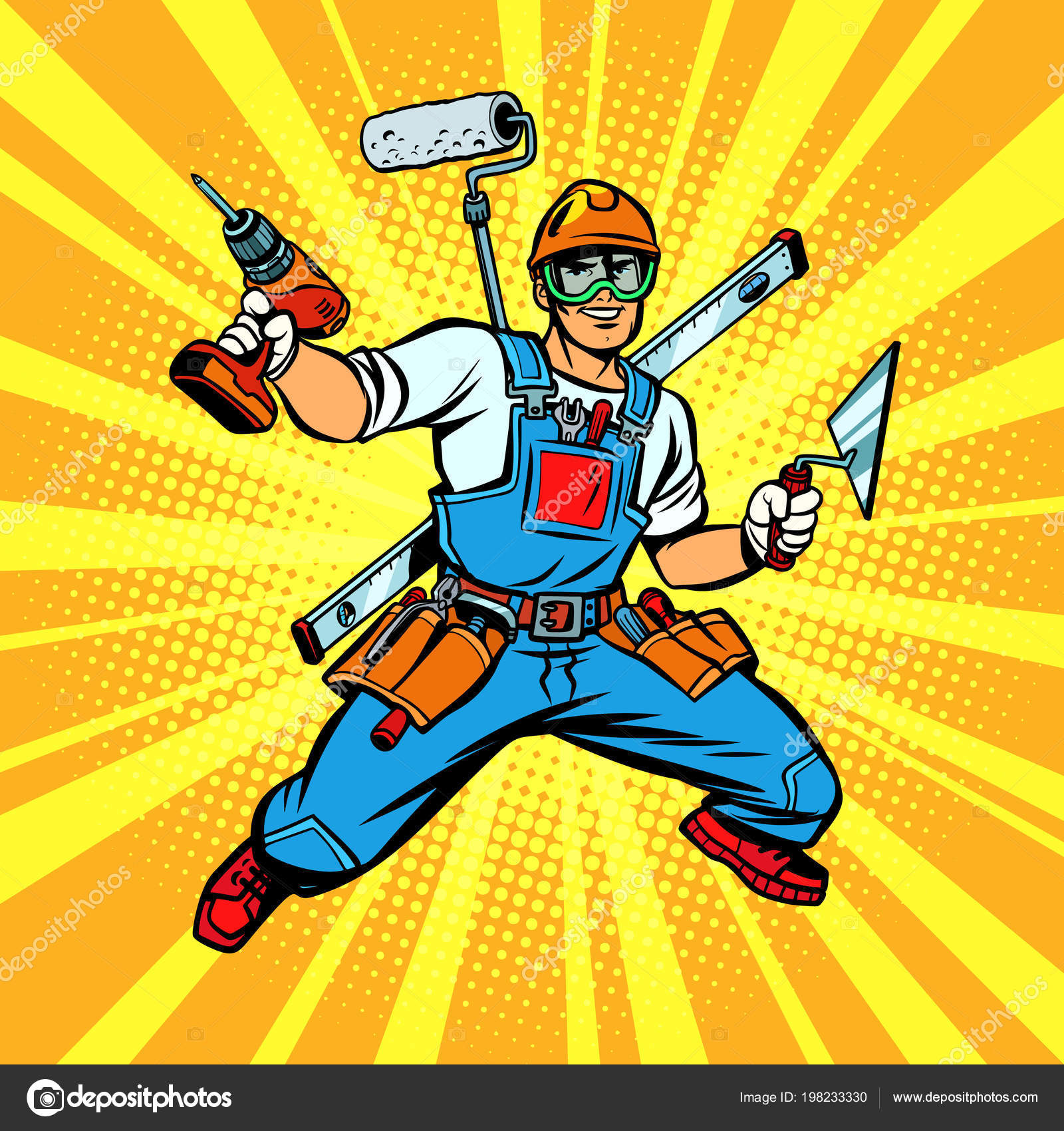 Constructor multi-armado reparador Vector de stock por ©rogistok 198233330