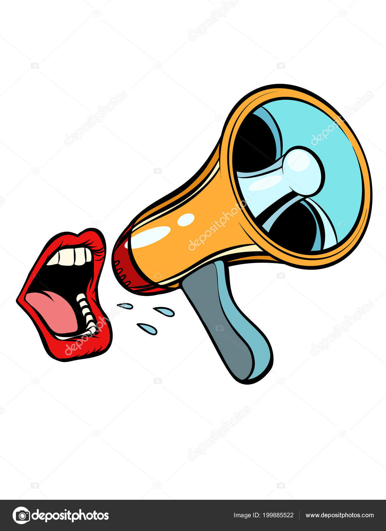 Boca De Caricatura Gritando