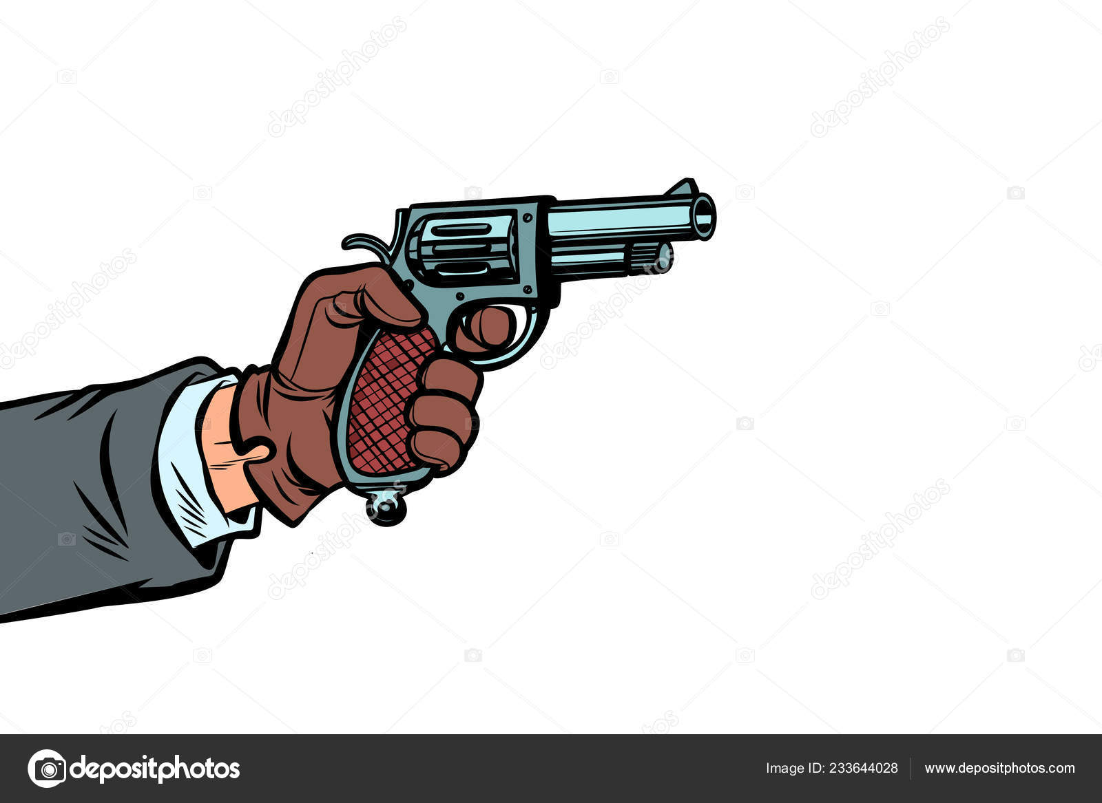 Mano con un revólver Vector de stock por ©rogistok 233644028