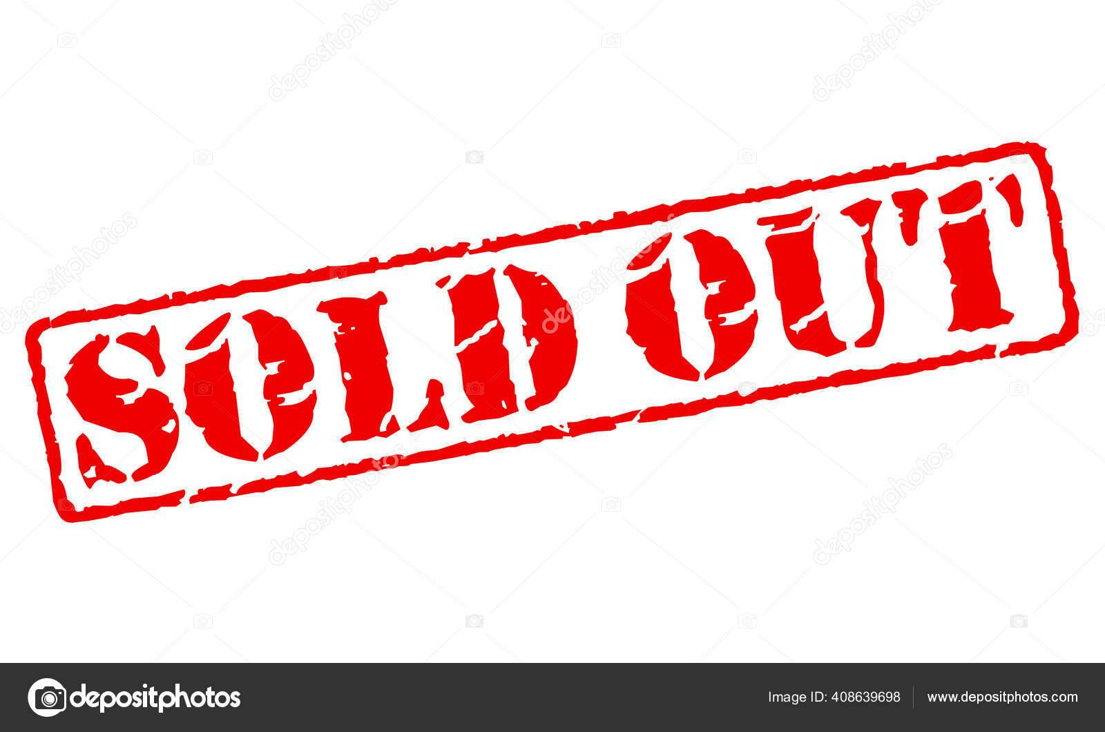 Sold Out Red Rubber Stamp Vector Illustration Isolated White Background ...