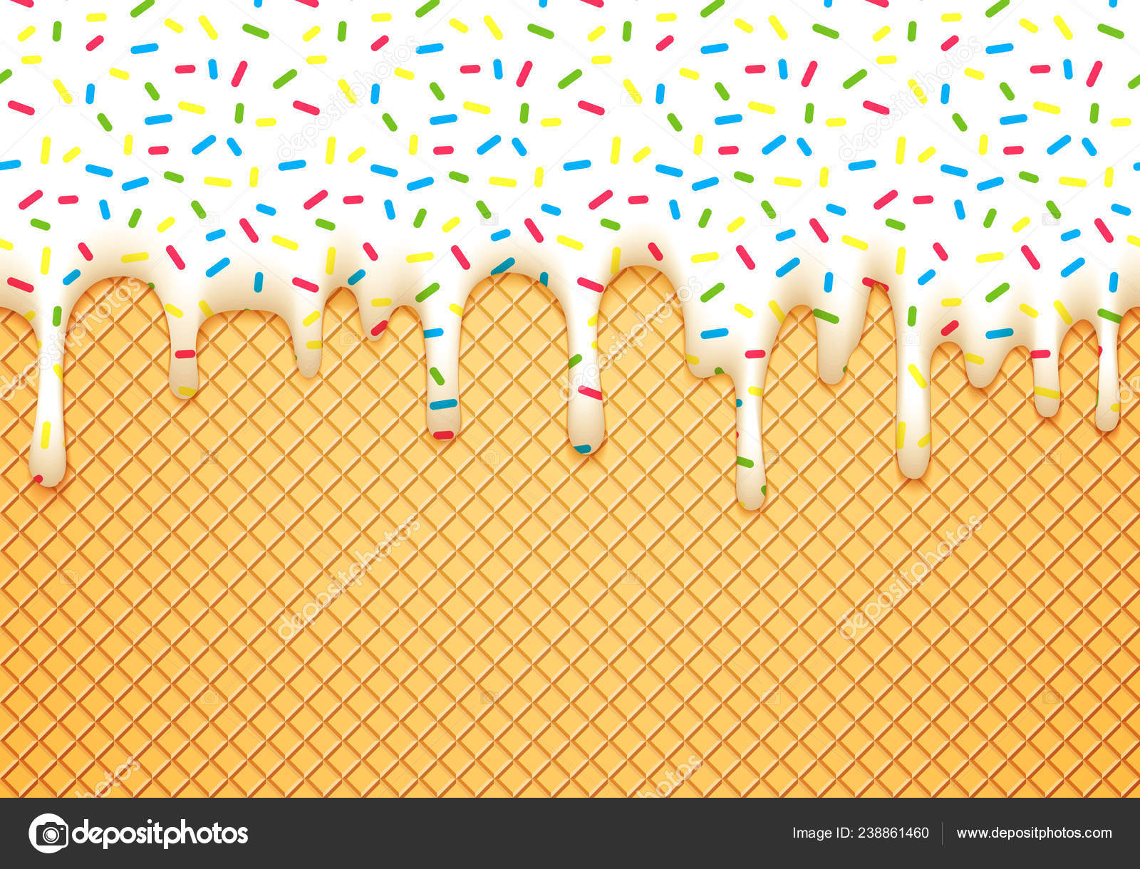 Ice Cream Cone Background Pattern