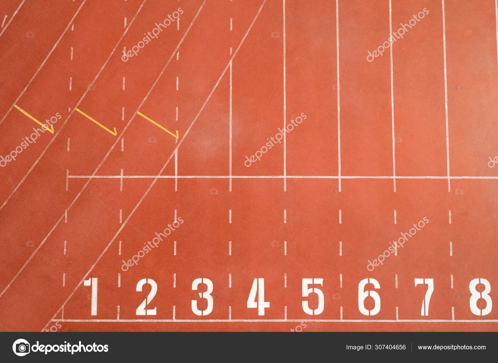 Start and Finish point of race track or athletics track start — Stock ...