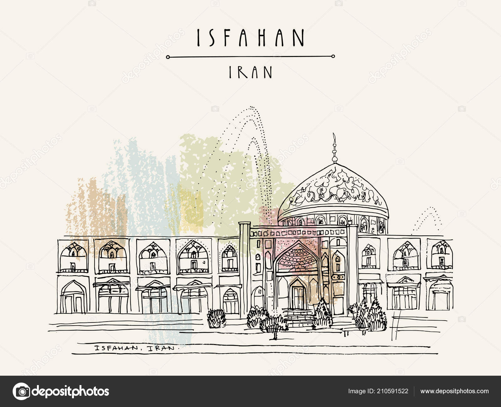 Isfahan Iran Sheikh Lotfollah Mosque Naghsh Jahan Square Built Safavid ...