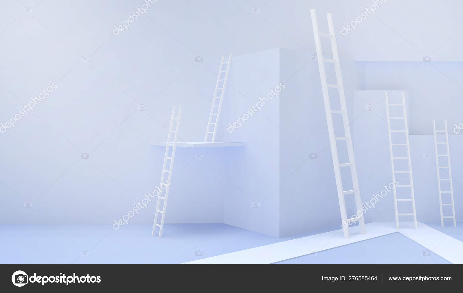 Ladder Different Creative Business Concepts Light Blue Paste Color ...