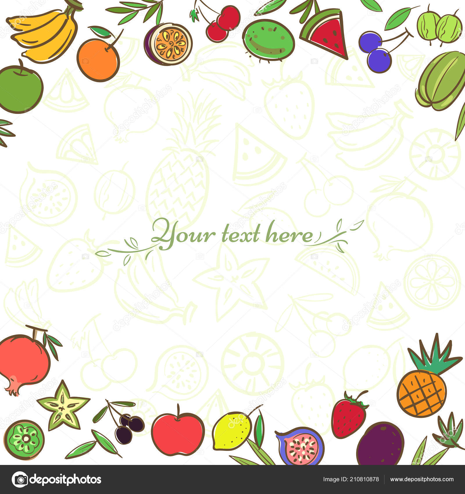 Fruits Cute Banner Background Template Copy Space Promotional Sales ...