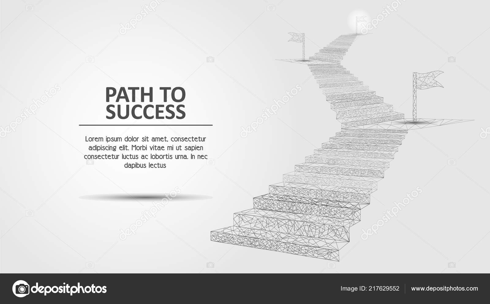 Path to success vector geometric polygonal background Stock Vector ...