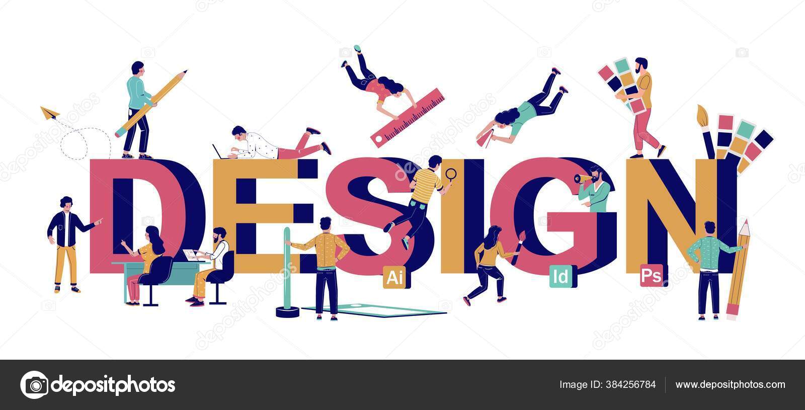 Graphic design typography banner template, vector flat illustration ...