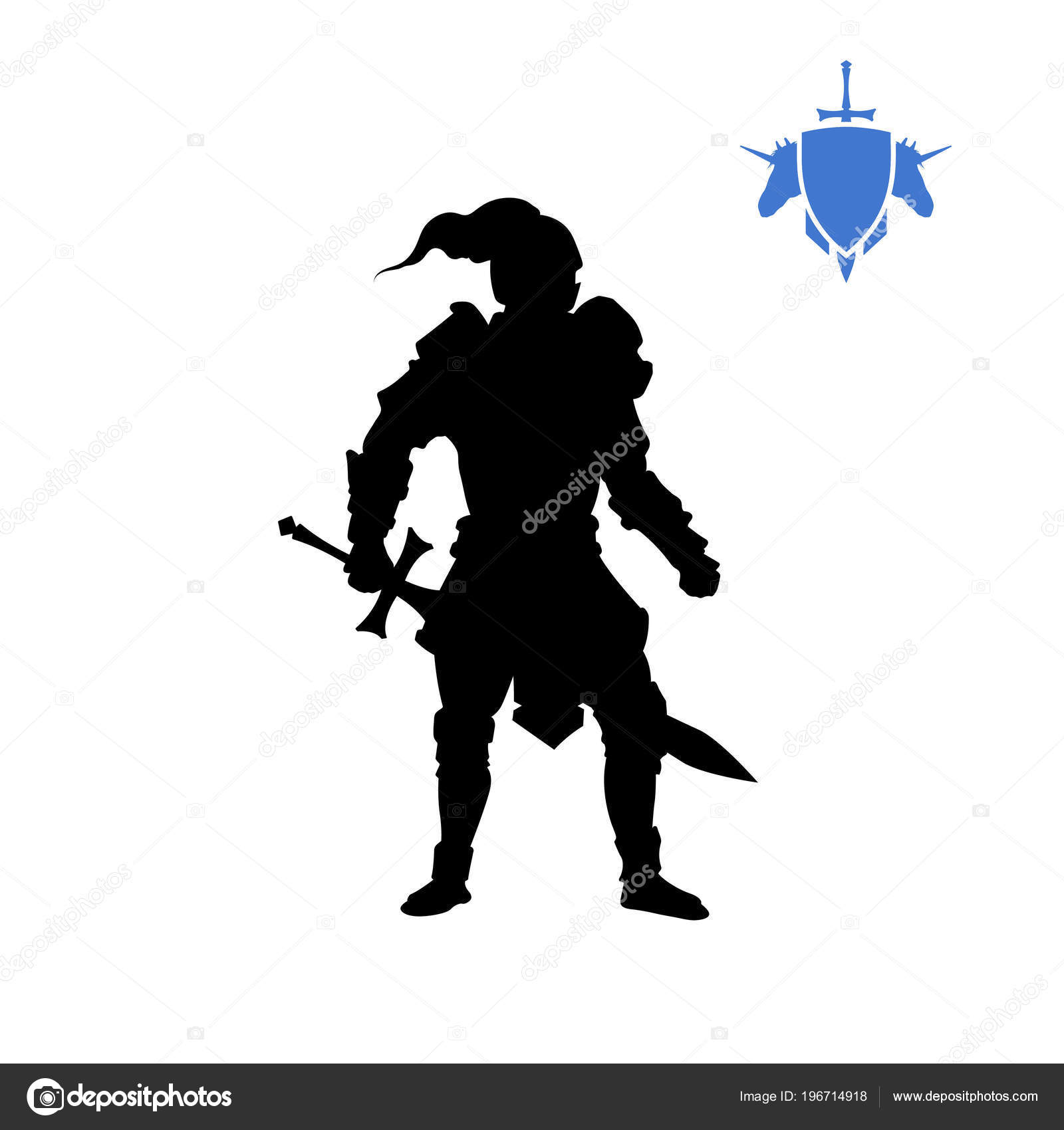 Knight Shield Silhouette