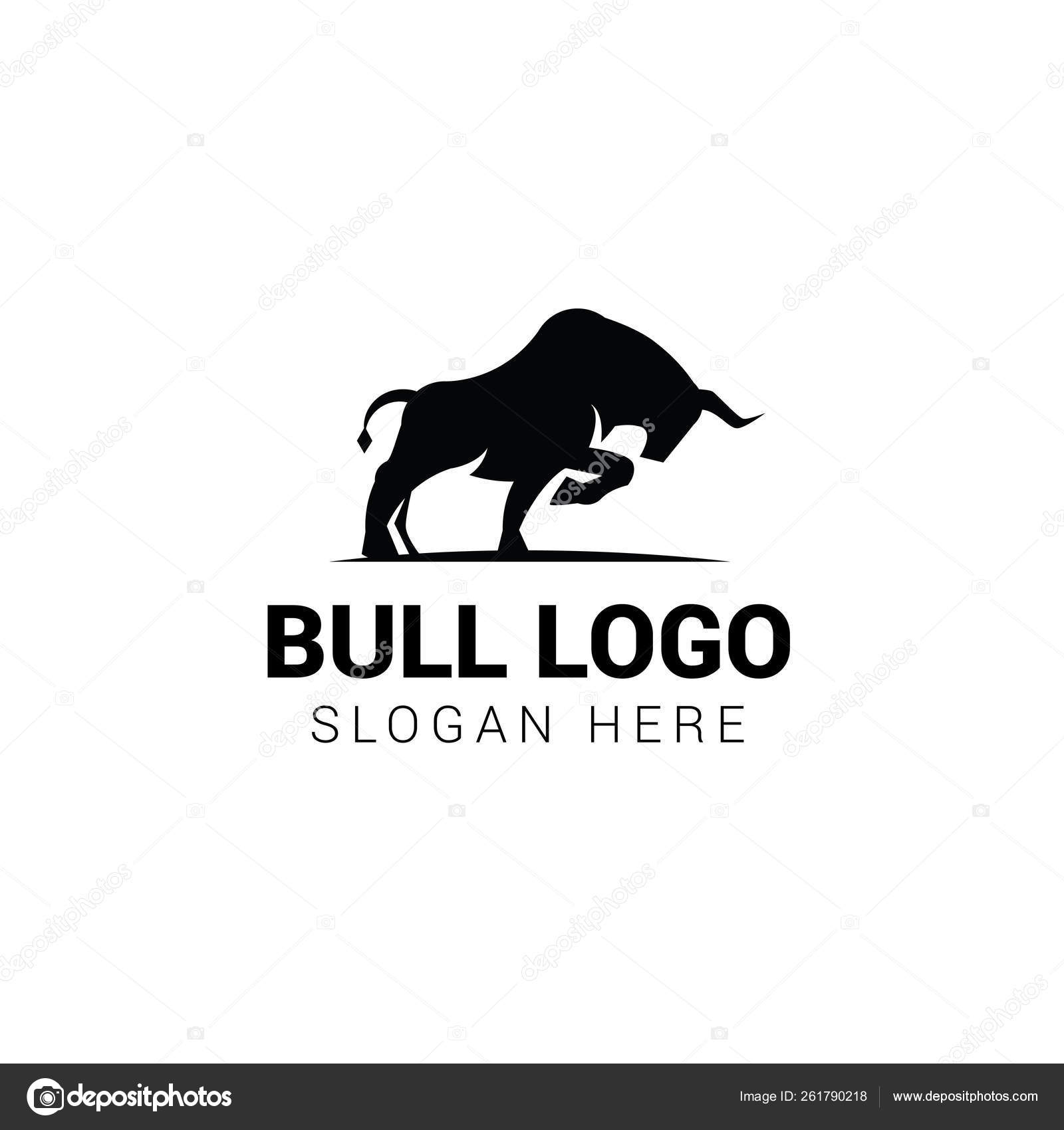 Bull logo template isolated on white background Stock Vector Image by ...
