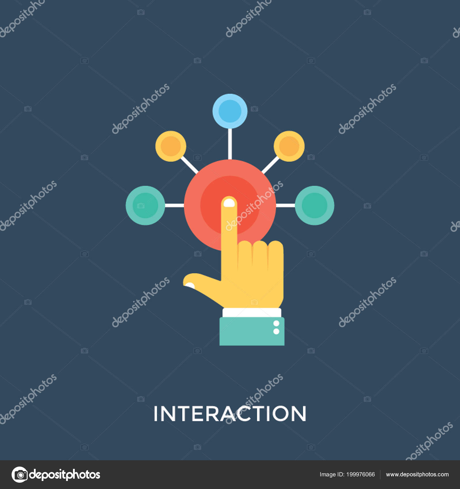 Finger Touch Representing Interactivity Stock Vector Image by ...