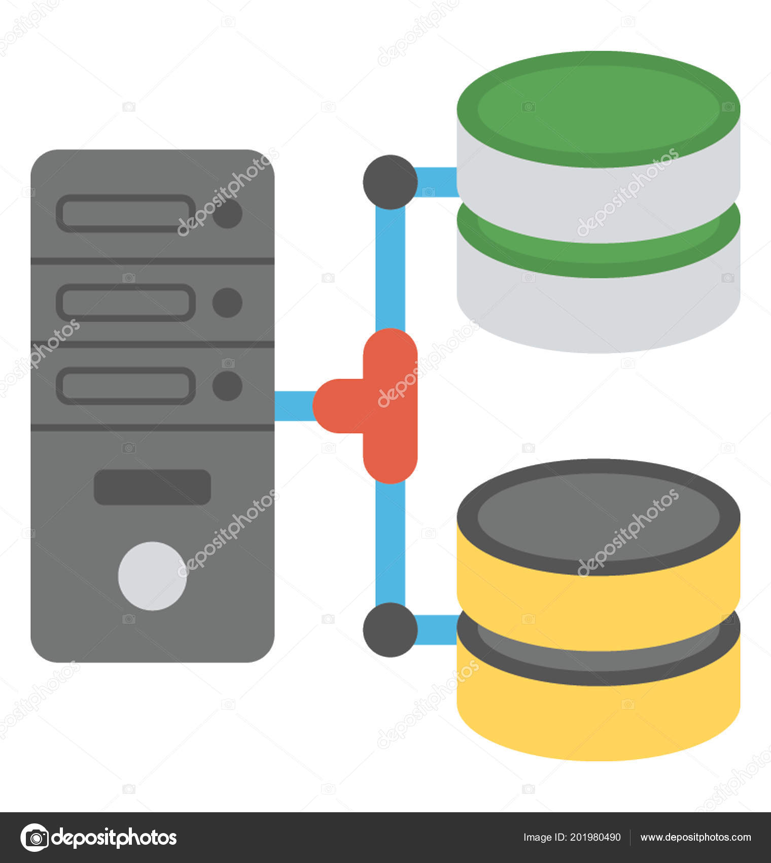 Database Engine Storage Engine Connections ⬇ Vector Image by ...