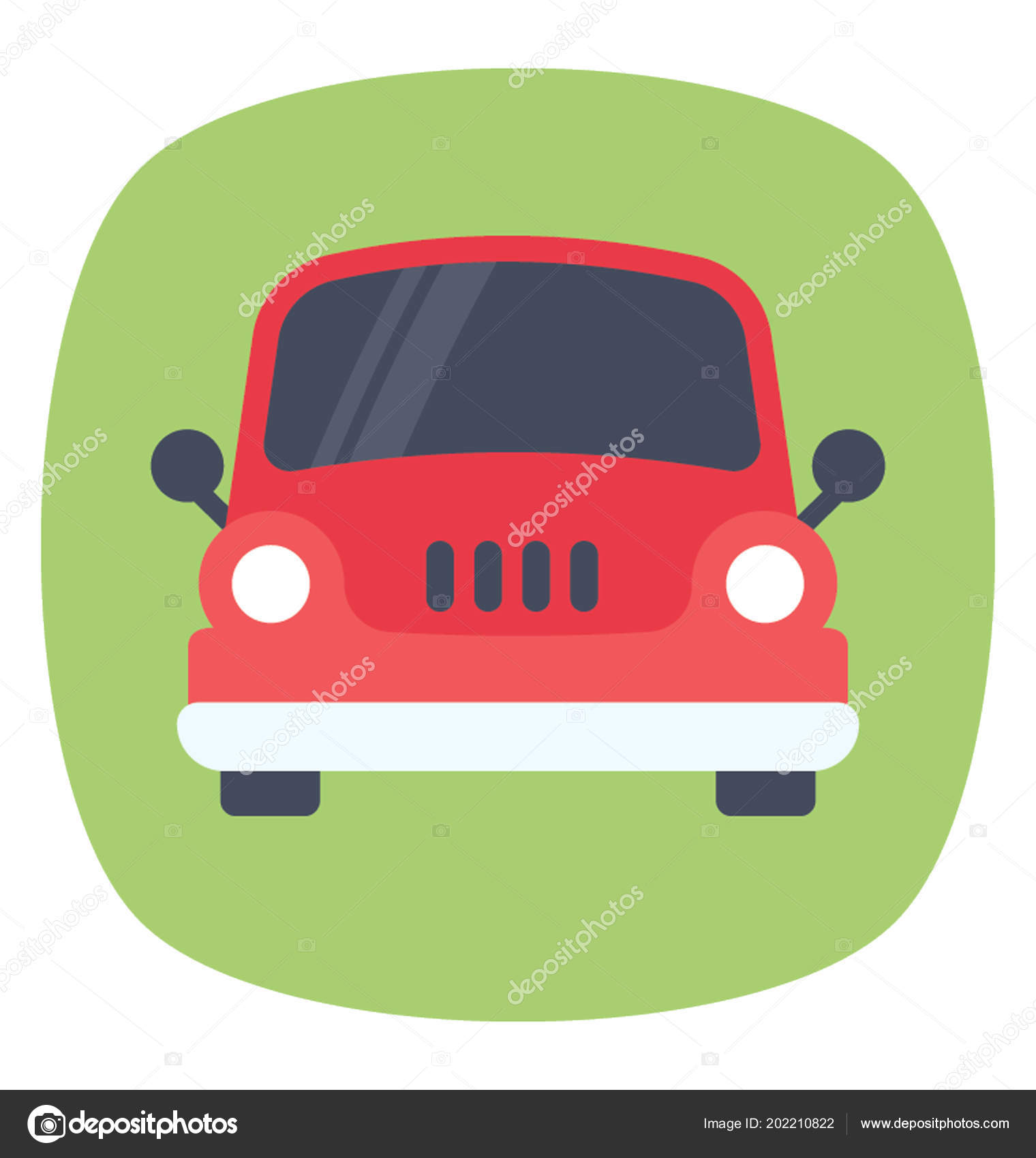 Multi Purpose Vehicle Flat Icon Design Stock Vector Image by ...