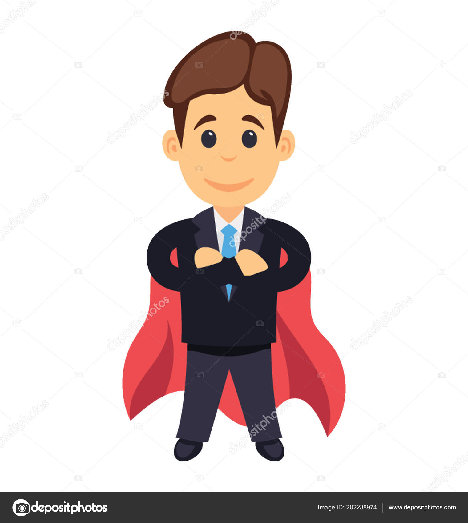 Super Businessman Red Cape Icon Concept Successful Businessman Stock ...