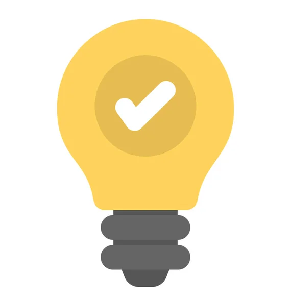 Light bulb with bullseye and check mark and dart — Stock Vector ...