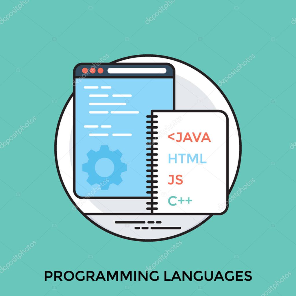 Representación de un icono de lenguaje de programación a través del ...