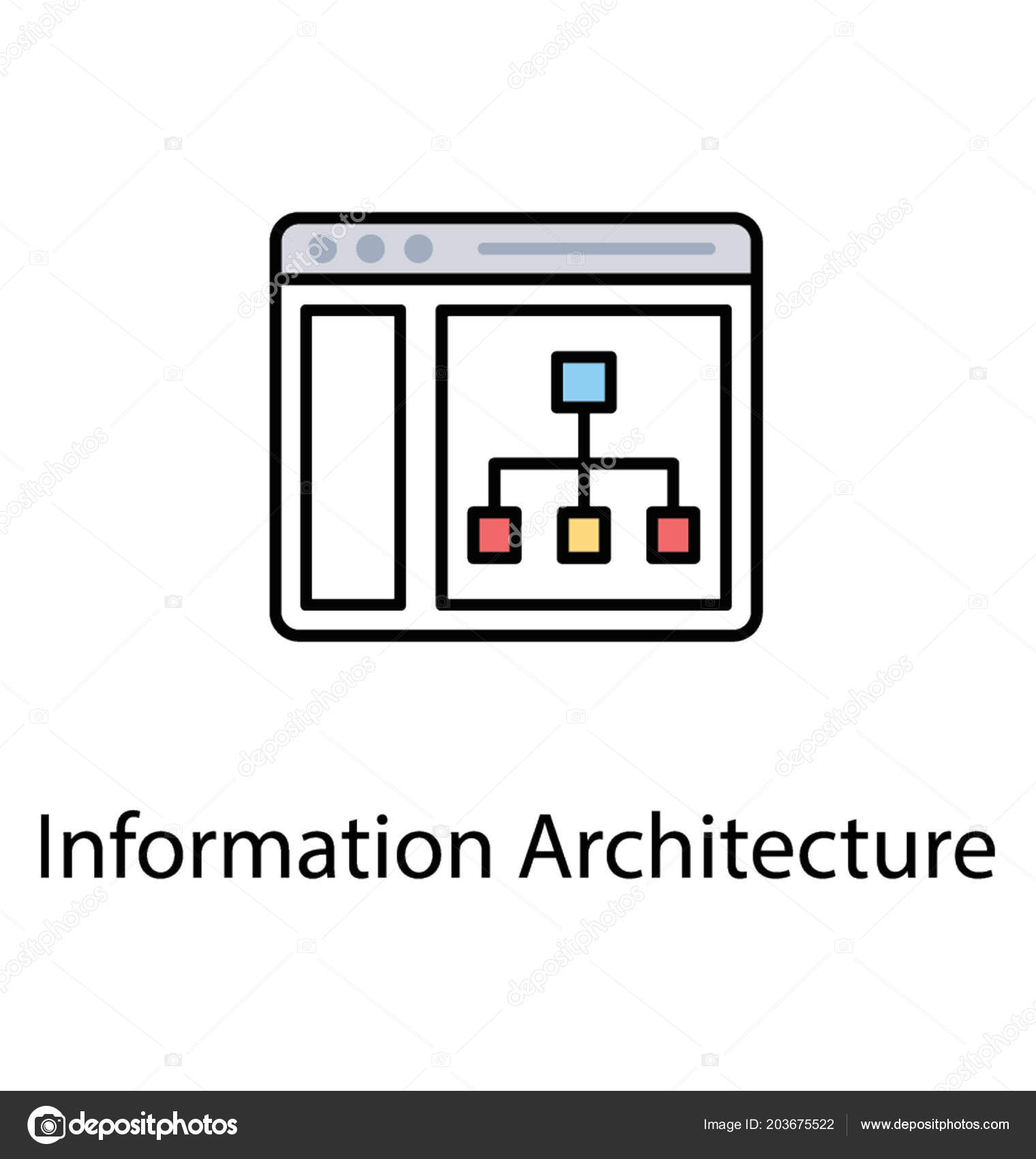 Sitemap Web Template Presenting Information Architecture Icon Stock ...