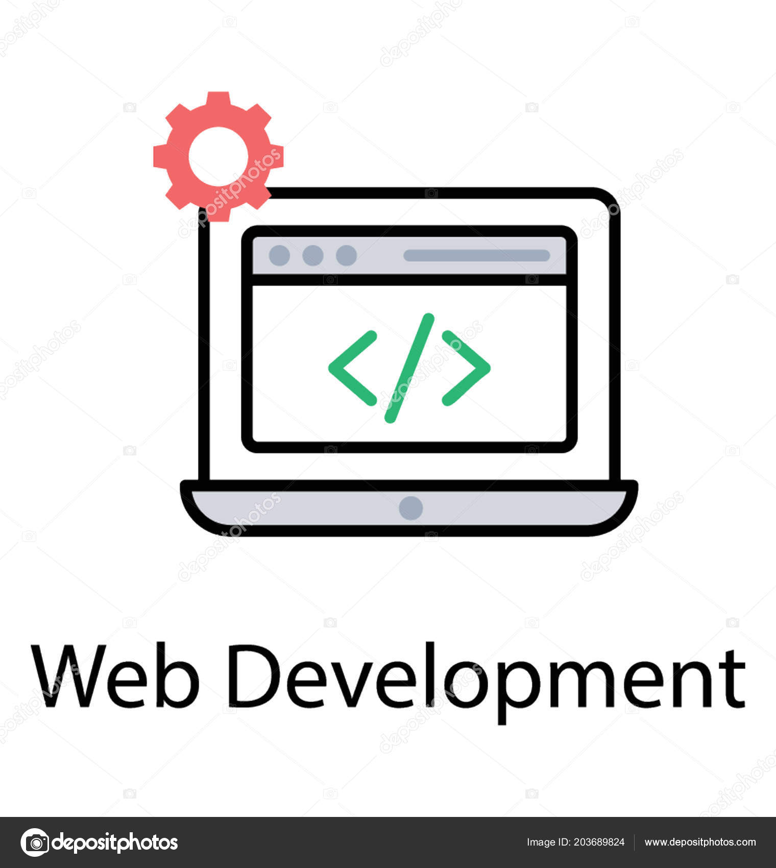 Html Source Code Website Presenting Web Development Concept Stock ...