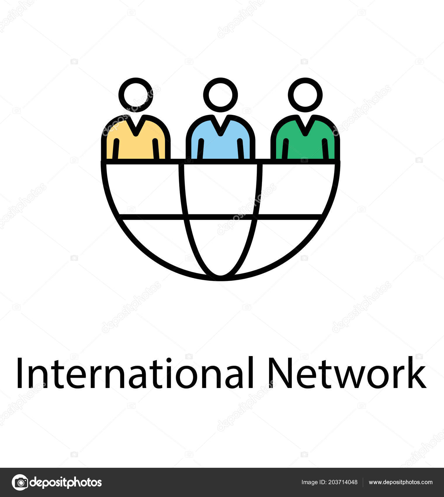 Globe Interconnected People Depicting Global Business Concept Stock ...