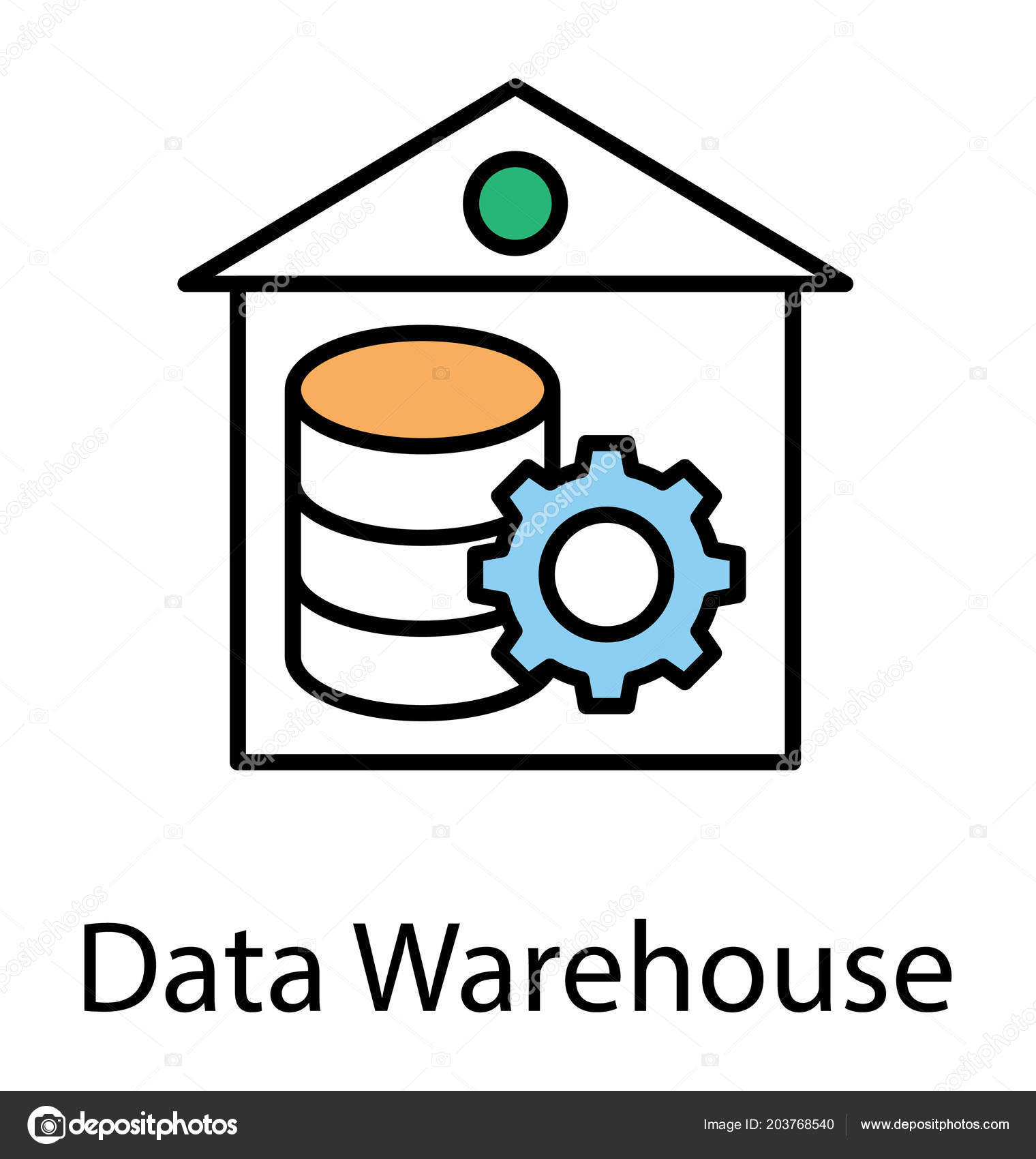 Flat Design Data Warehouse Diagram Stock Vector by ©vectorsmarket 203768540