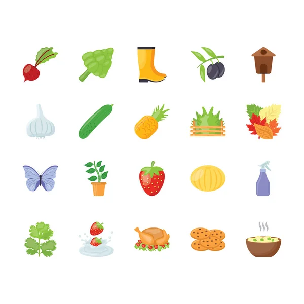 Food Ingredients Icons Pack Stock Vector by ©vectorsmarket 203831240