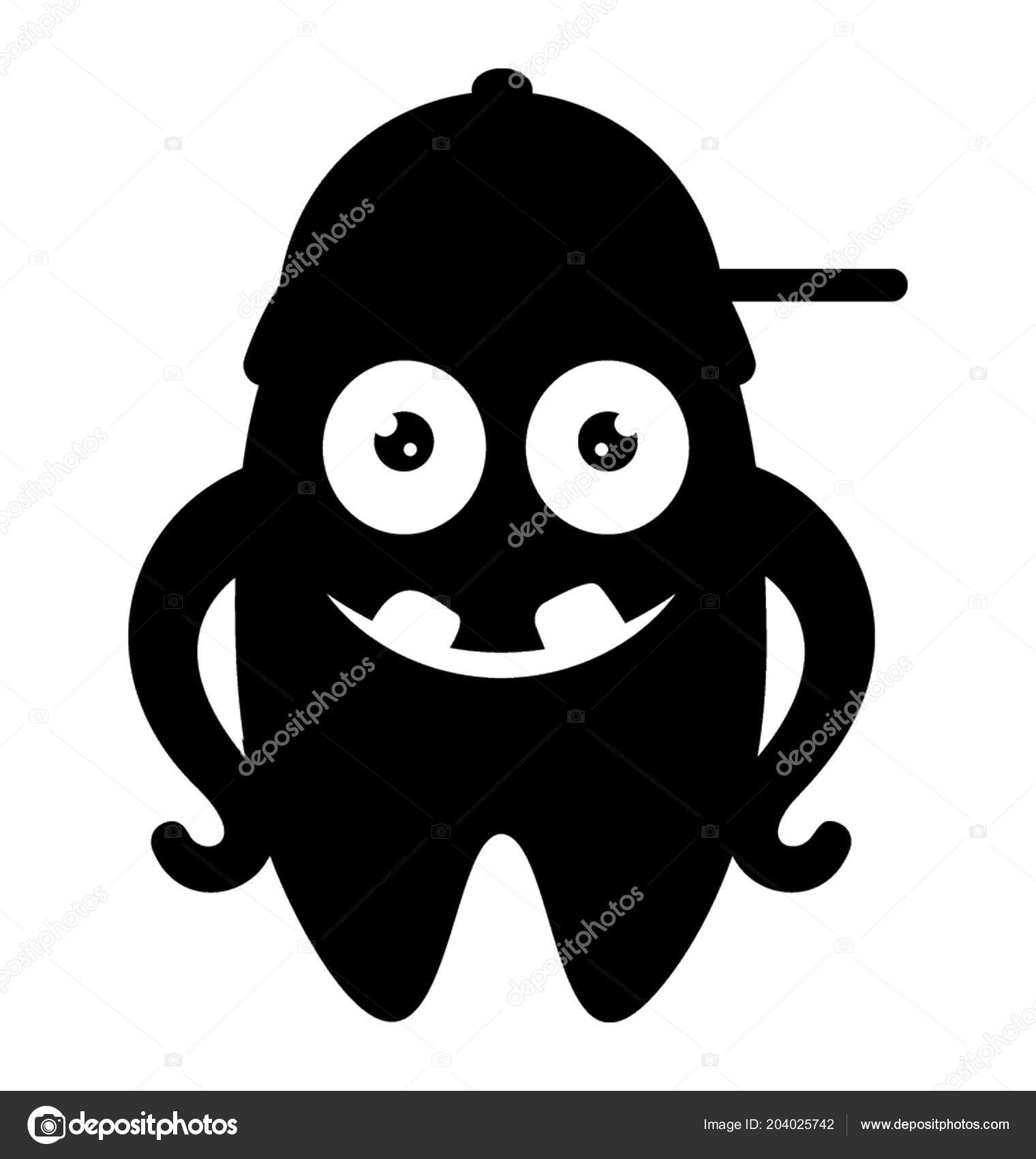 Monster Hat Head Tooth Outwards Depicting Buck Tooth Monster Stock ...