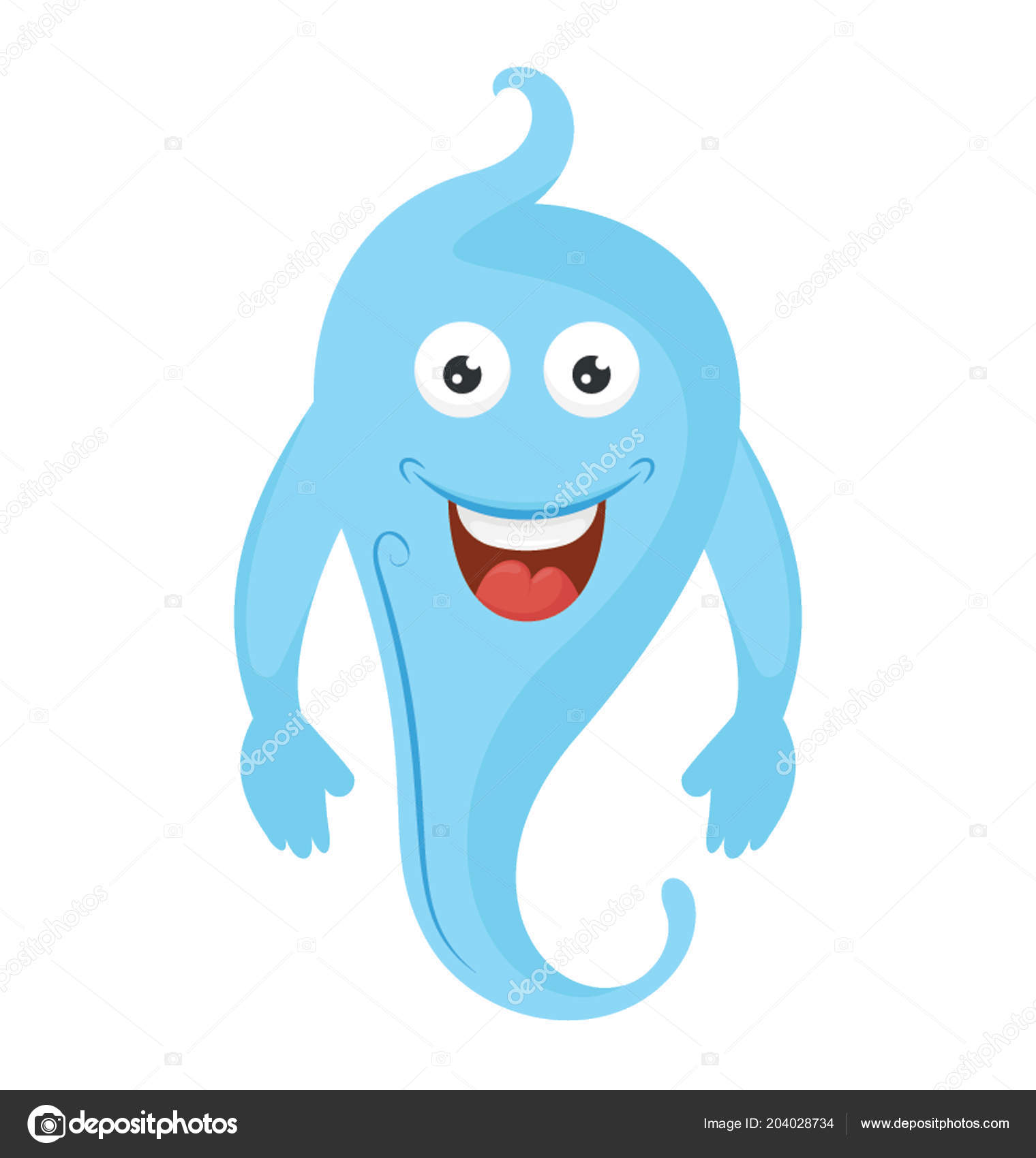 Happy Cute Cartoon Genie Aladdin Cartoons Icon Djinn Stock Vector Image ...