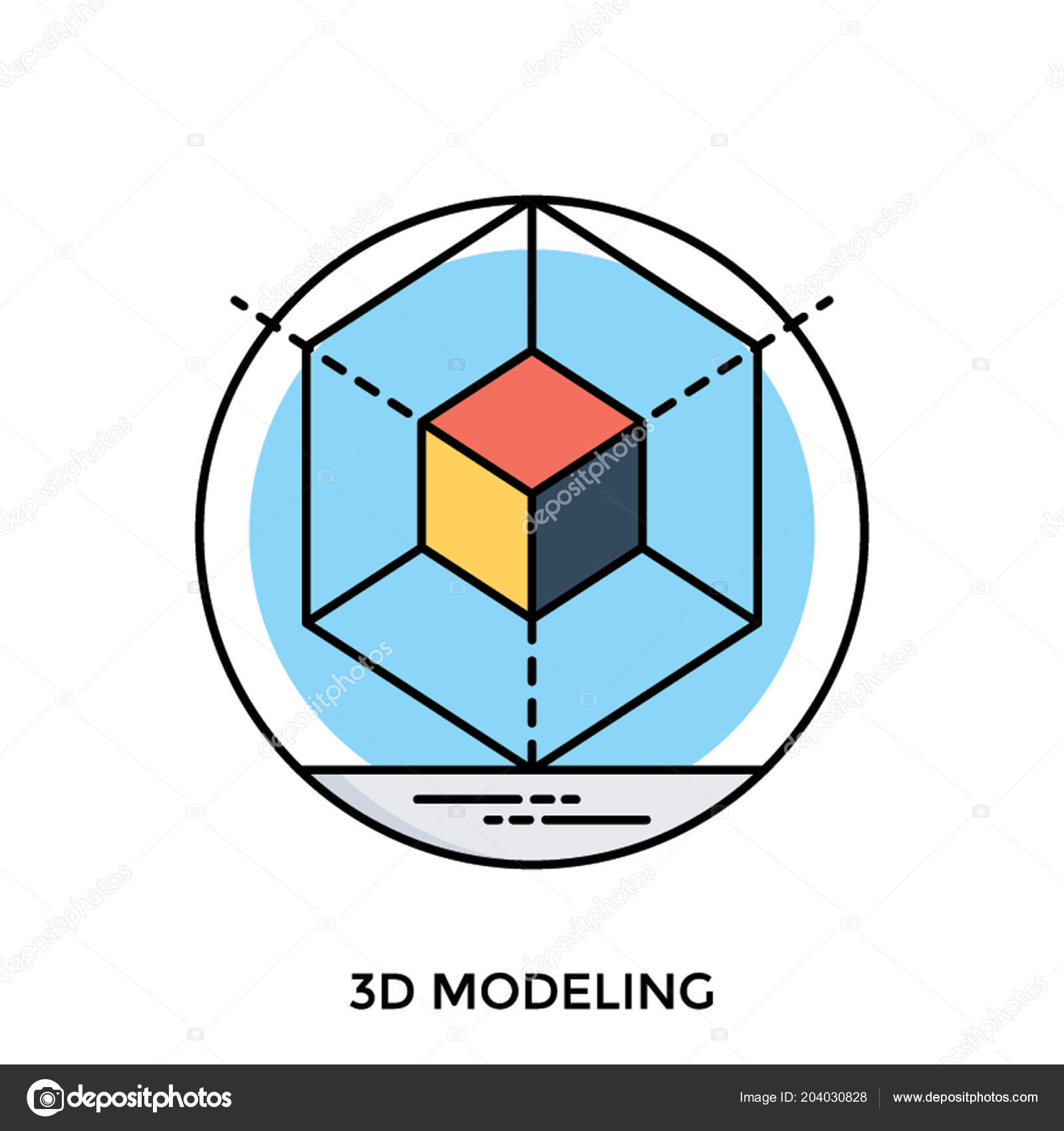 Hexagon Having Cube Shape Same All Dimensions Modeling Concept Stock ...