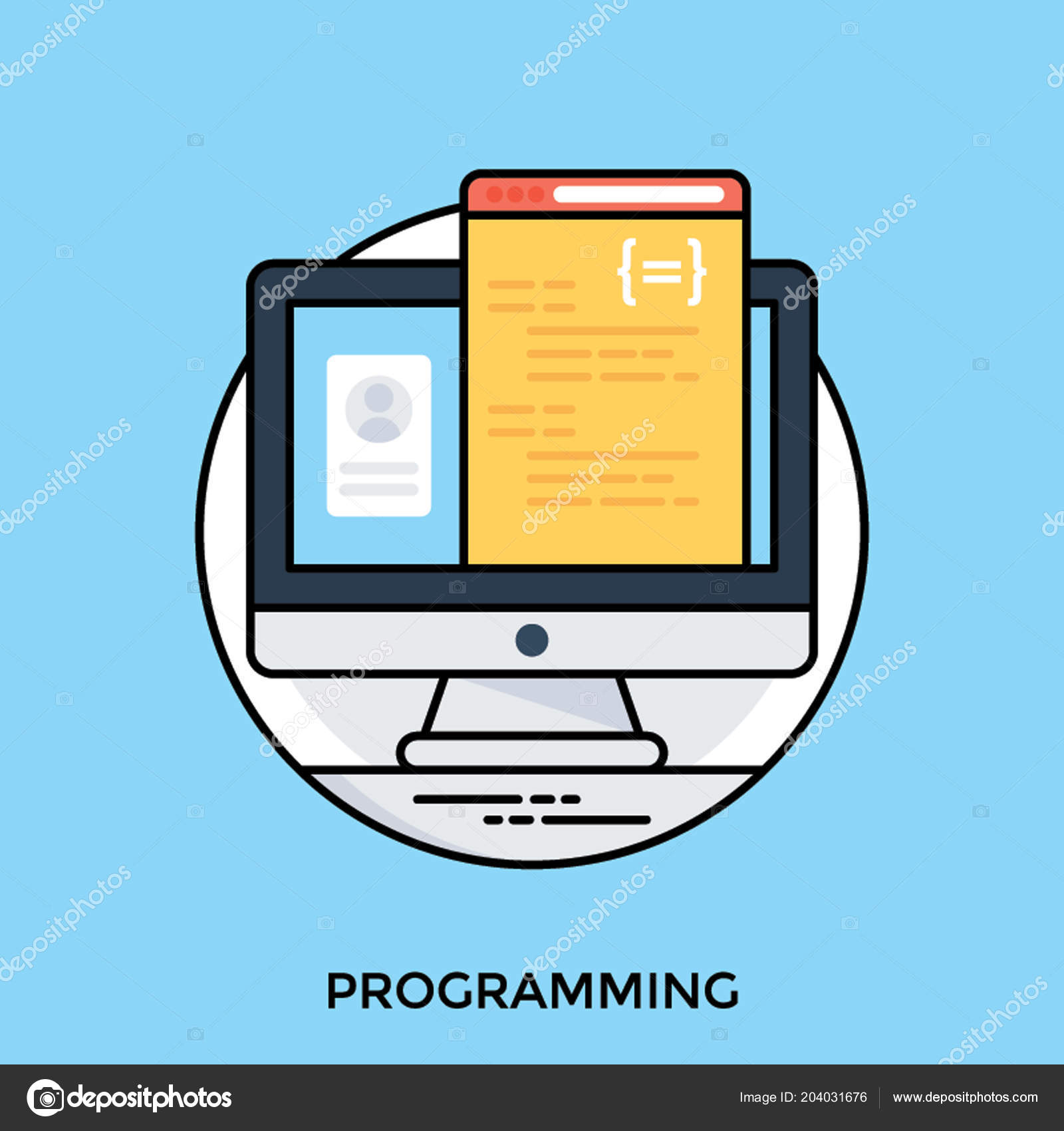 Computer Desktop Showing Inner View Webpage Set Coding Offer ...