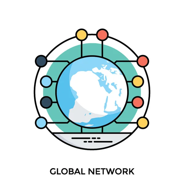 A globe with lot of multiple connections and access points showing the ...