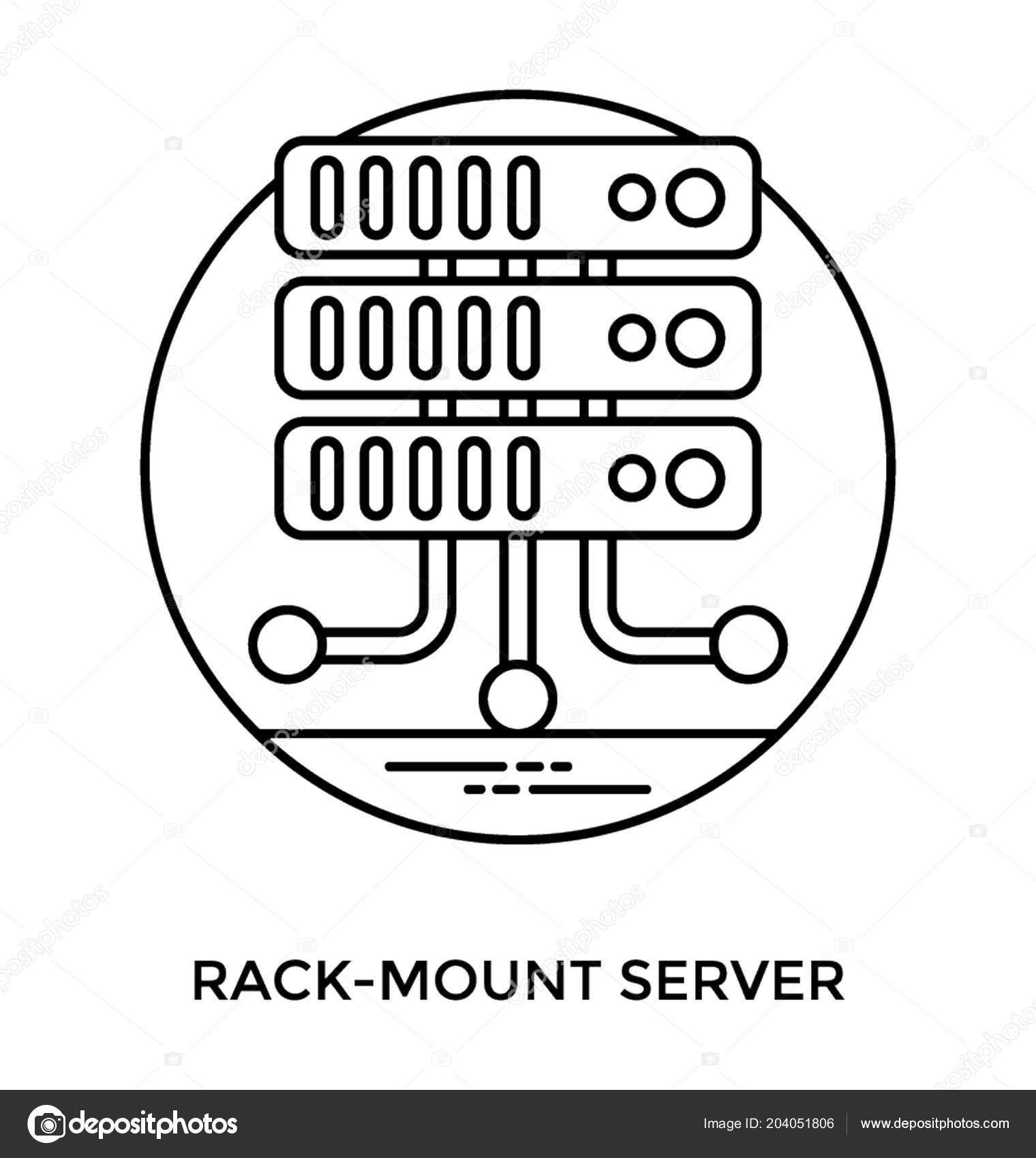 Data Servers Vertical Position Standing Tool Depicting Rackmount ...