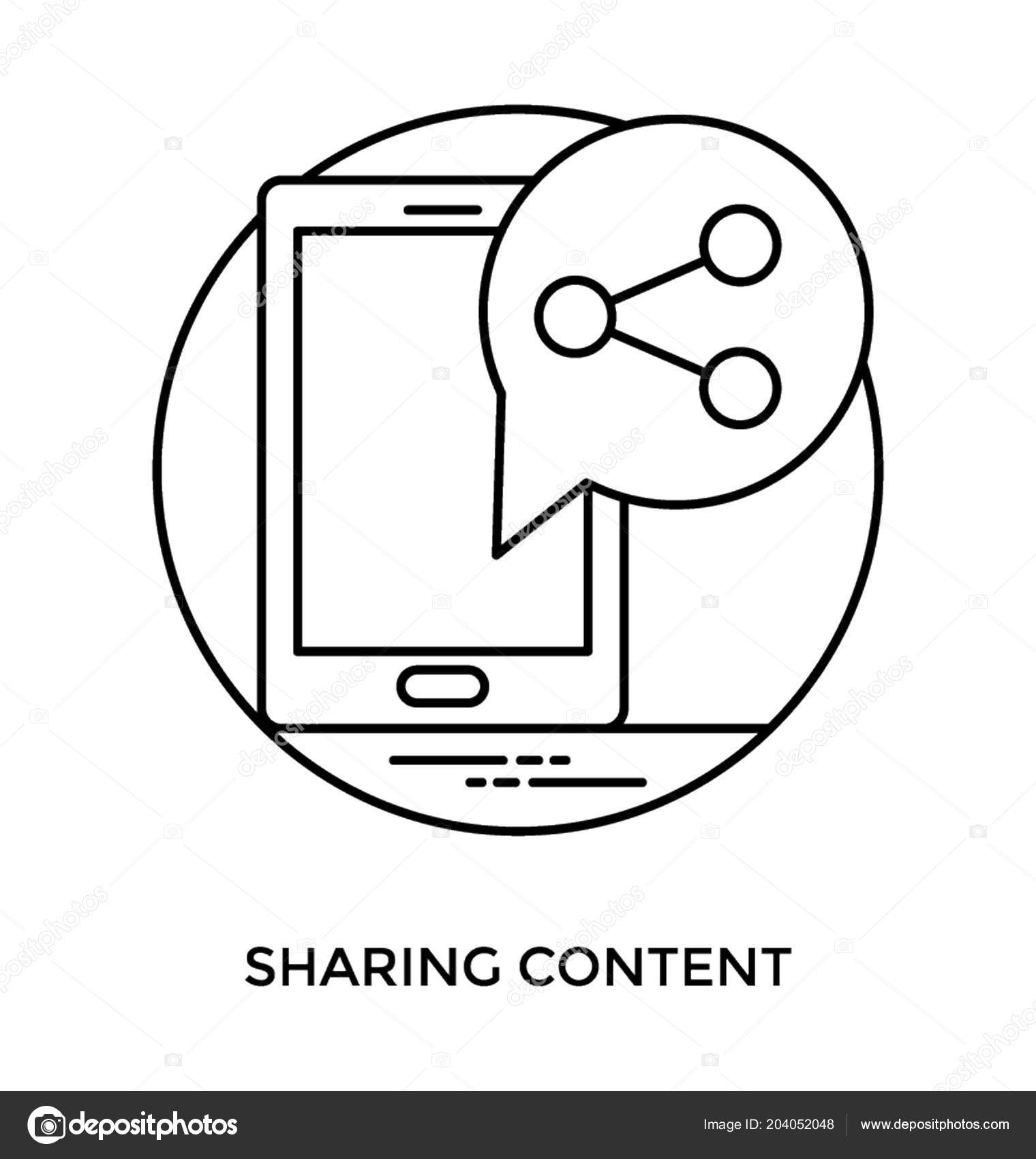 Smartphone Sharing Symbol Top Symbolizing Data Sharing Concept Stock ...