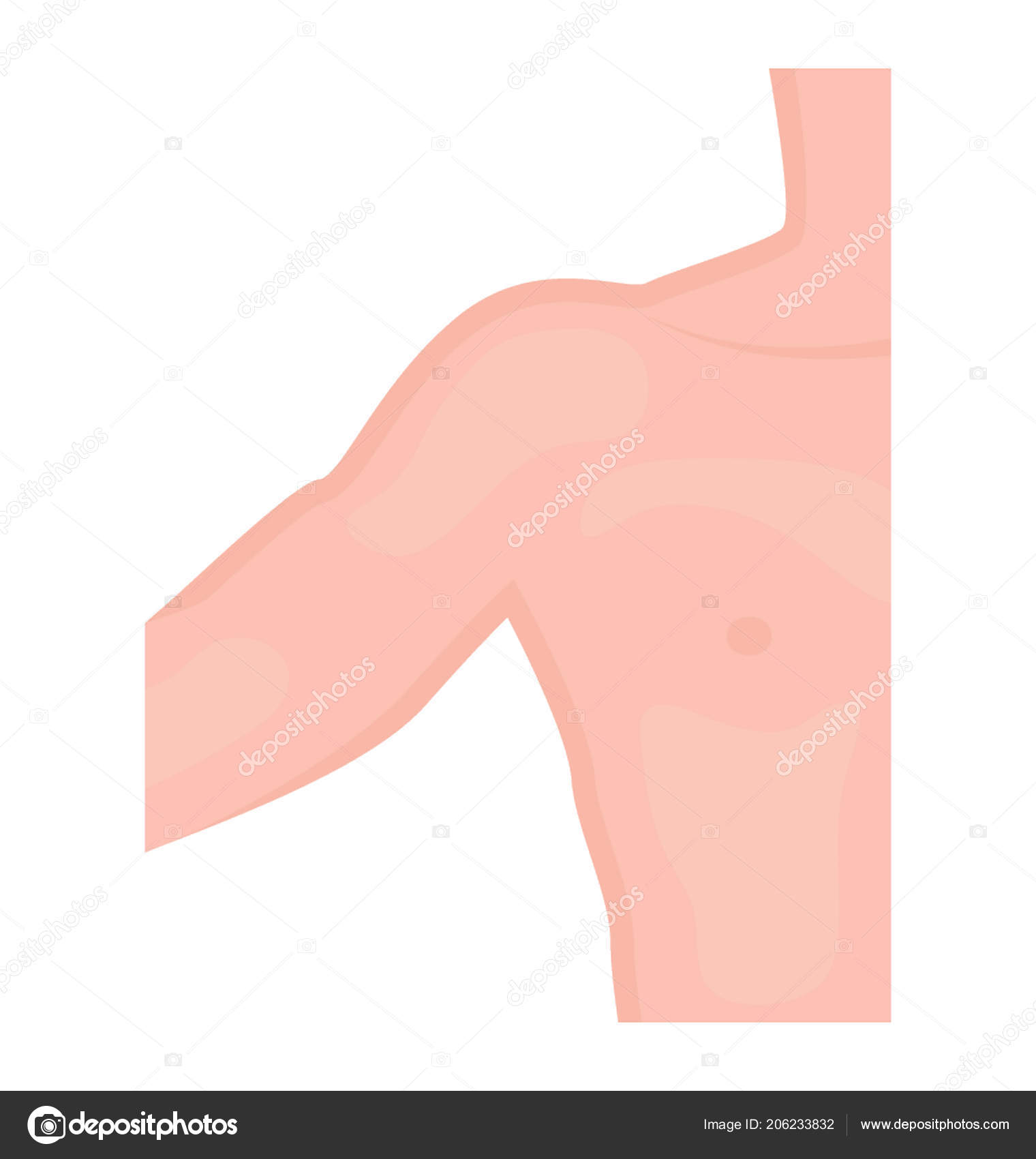 Side Human Upper Body Arm Out Making Icon Armpit Icon Stock Vector ...