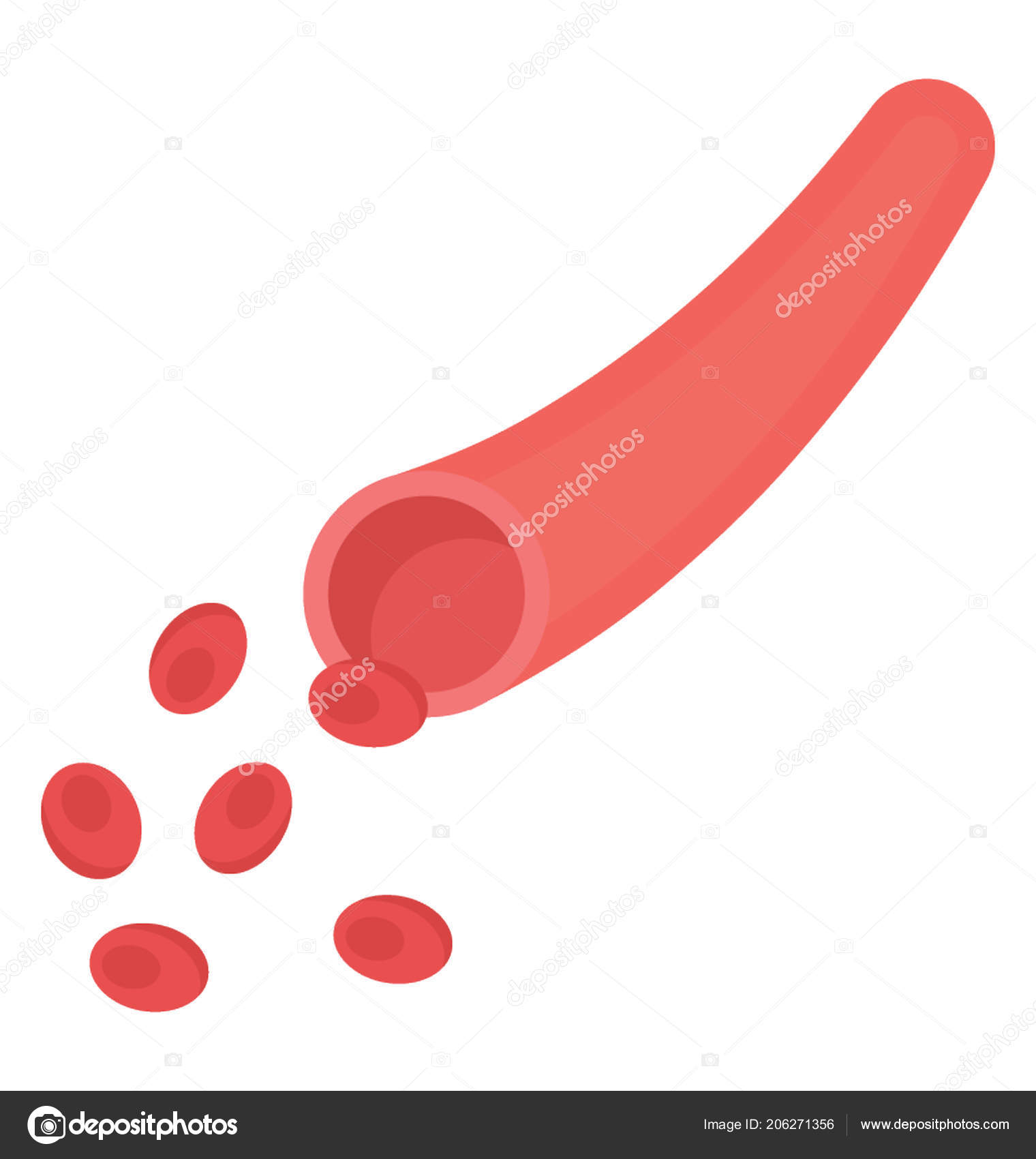 Pipe Shaped Blood Vessel Blood Clots Stock Vector Image by ...