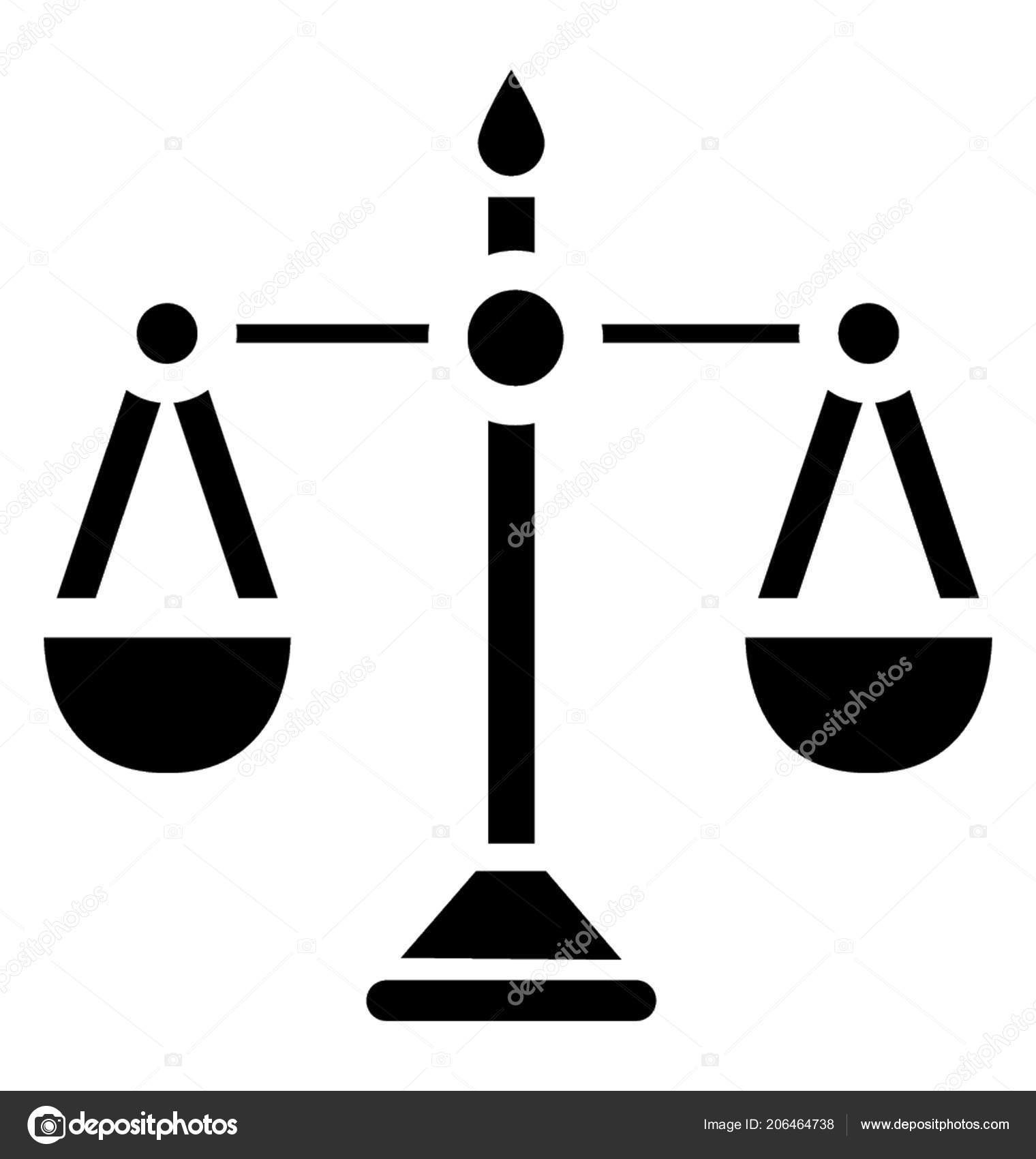 Una Báscula Medición Equilibrada Icono Que Muestra Concepto Báscula ...