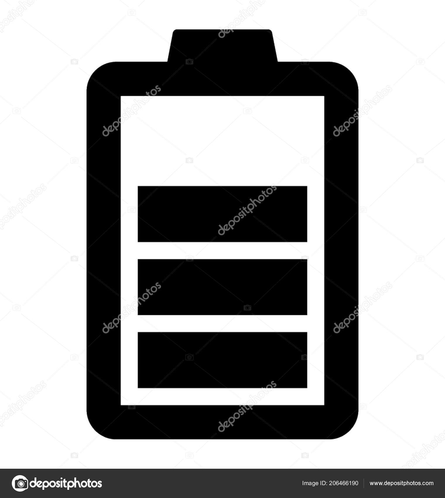 Battery Cell Three Rectangles Commemorating Mobile Battery Icon Stock ...