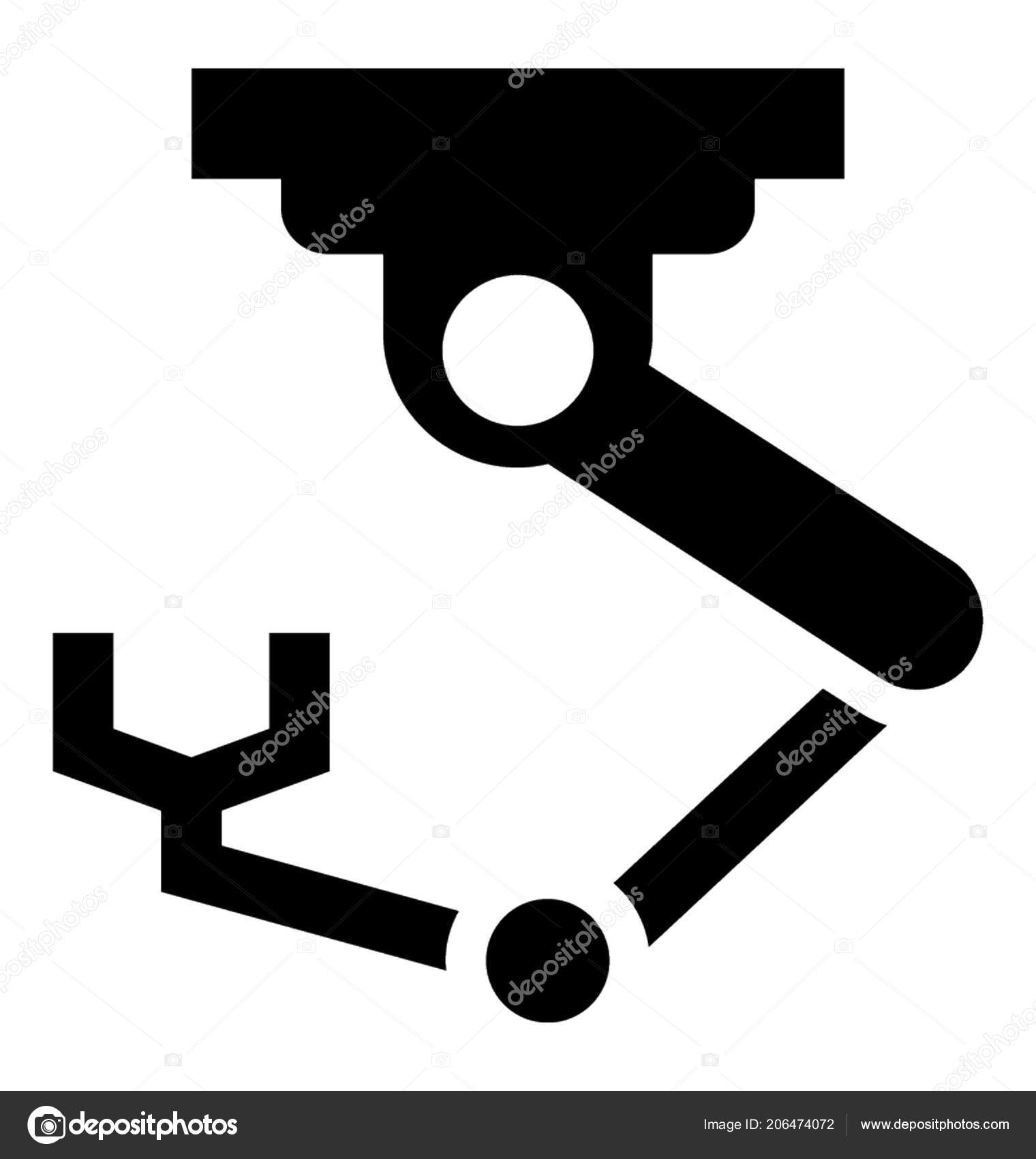 Roboterhand Für Den Fertigungsprozess Symbol Des Industrieroboters ...