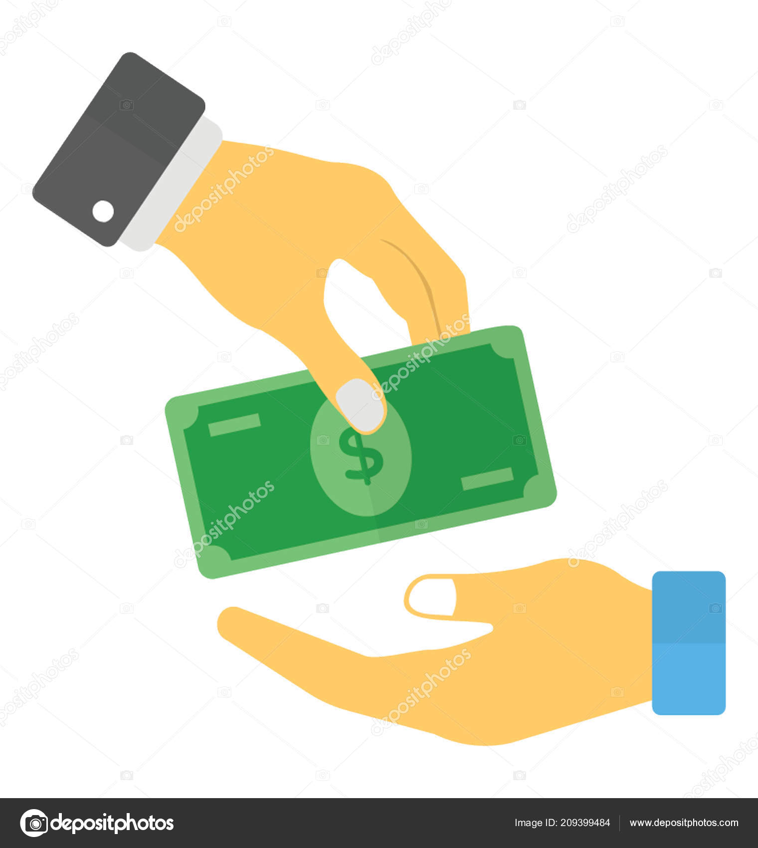 Cash Transaction Clipart