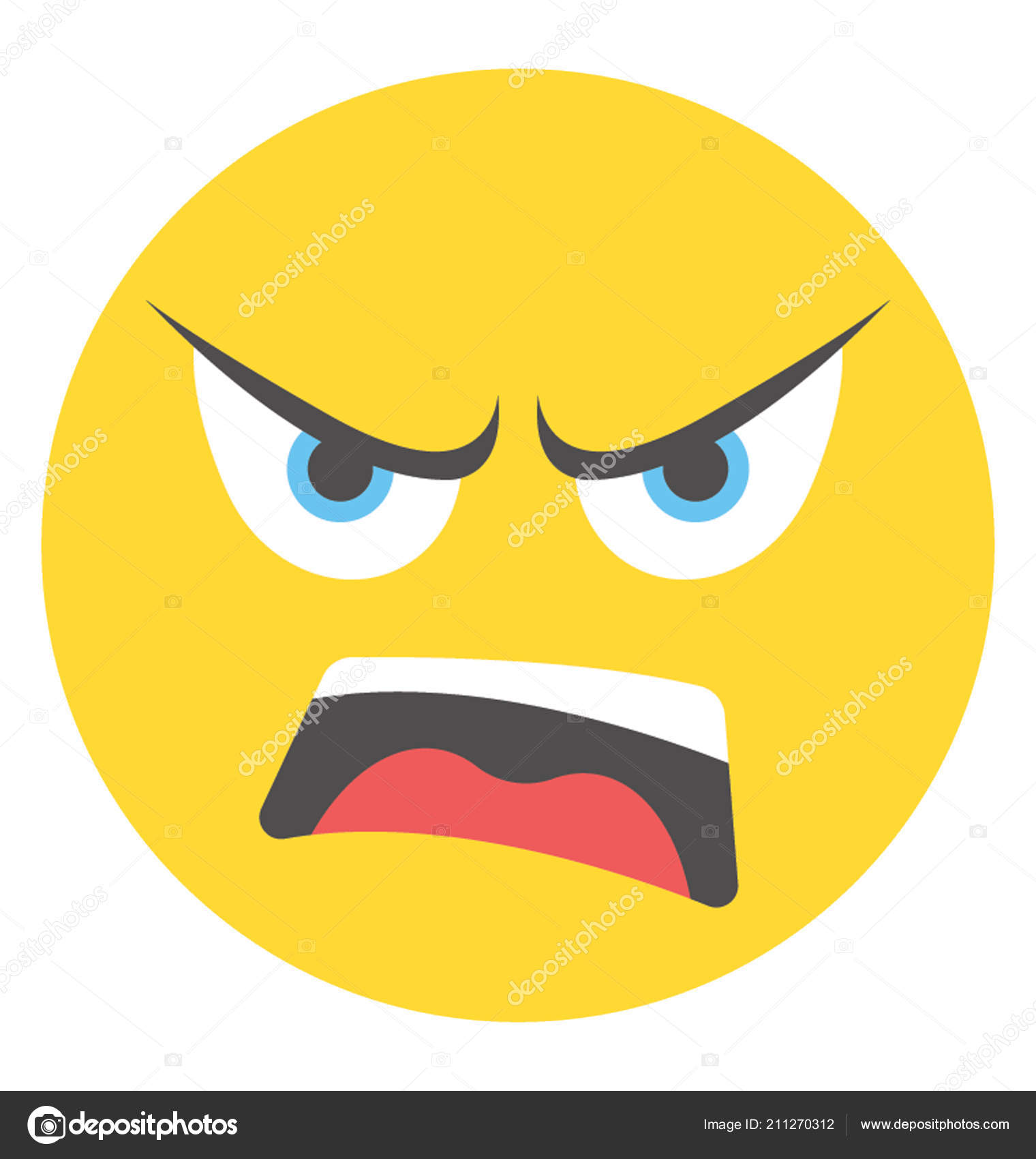 Frantic Face Clipart